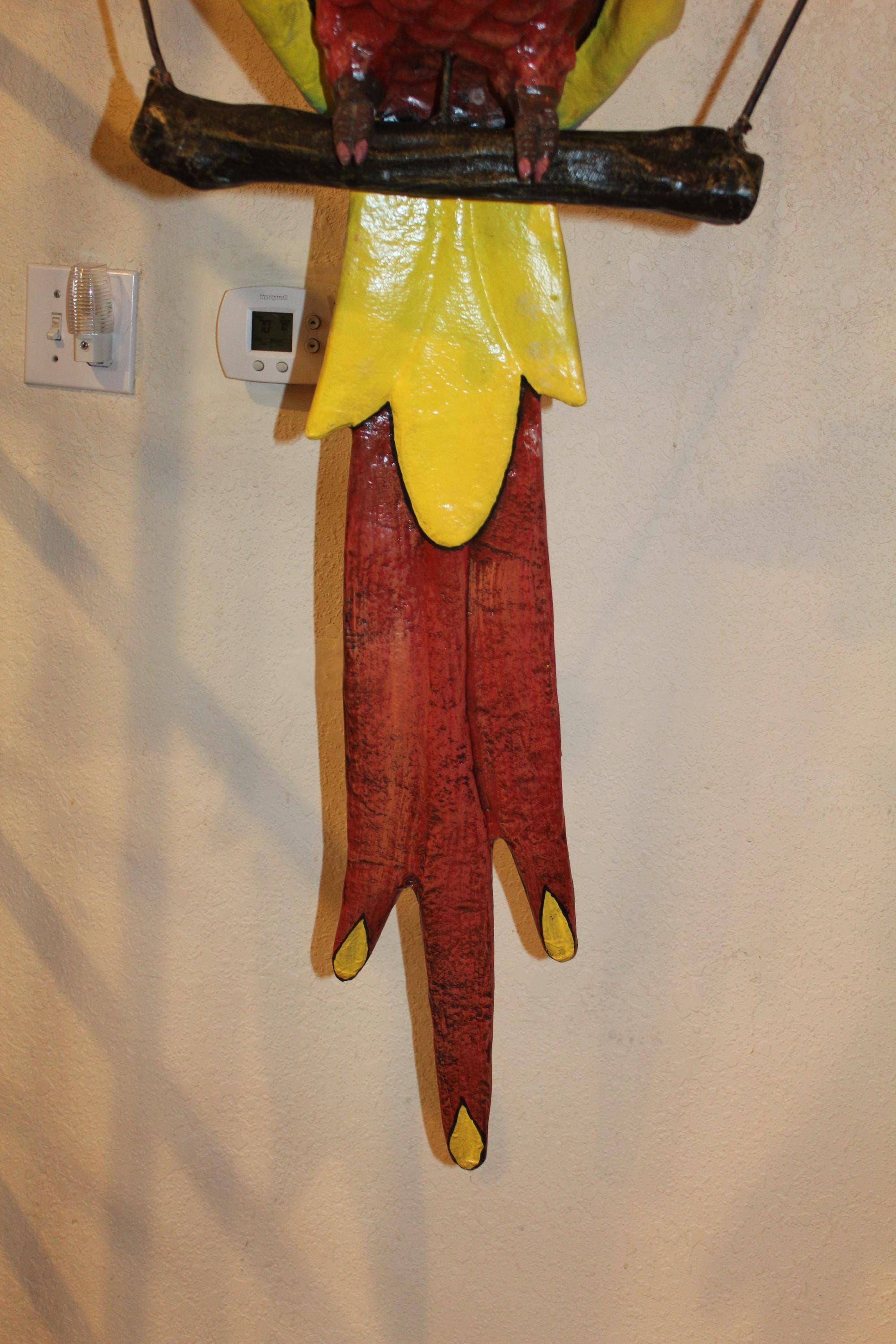 Giant Hanging Parrot Paper Mache Macaw - Etsy