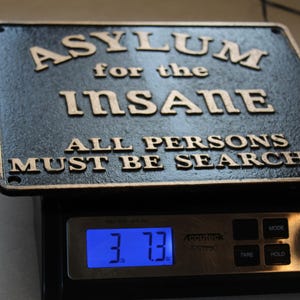 Cast Iron Embossed Sign - Etsy