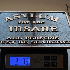 Cast Iron Embossed Sign - Etsy