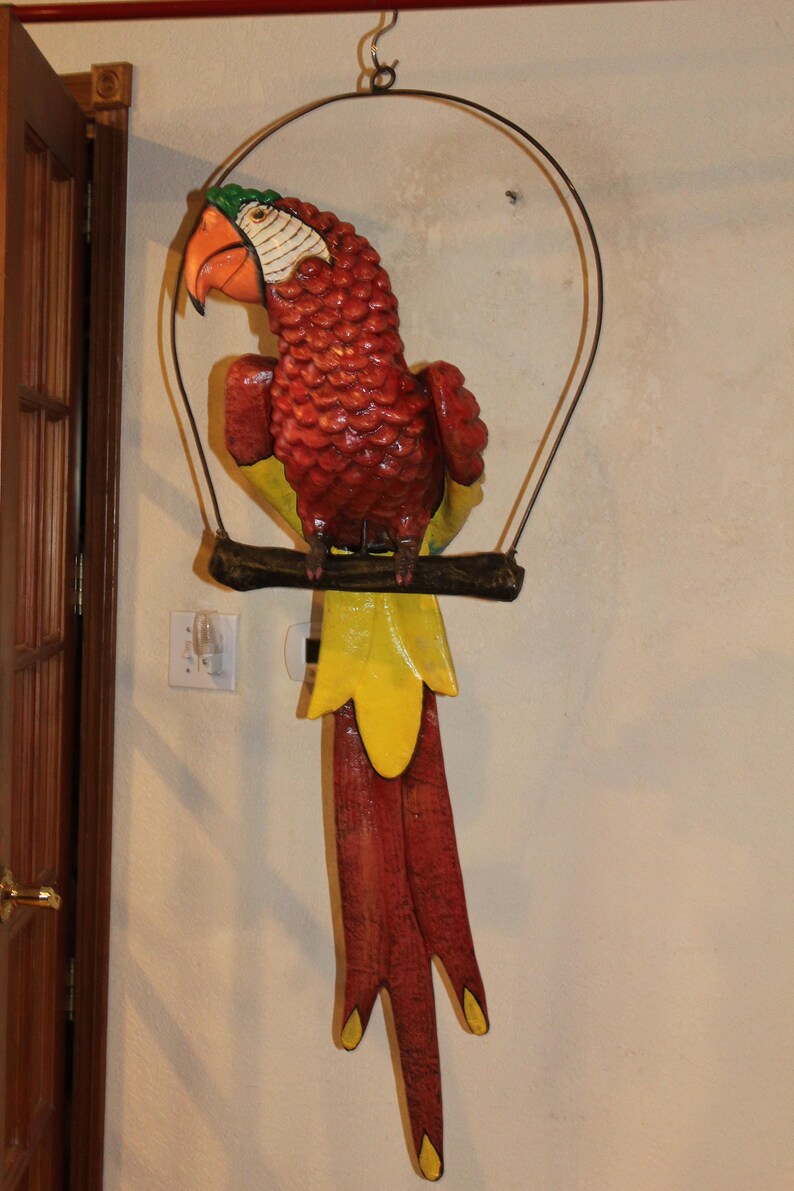 Giant Hanging Parrot Paper Mache Macaw - Etsy
