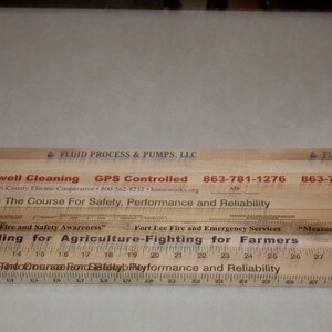 10 Square Yardstick Wood Wooden Ruler Lot Advertising Sign Color Art ...