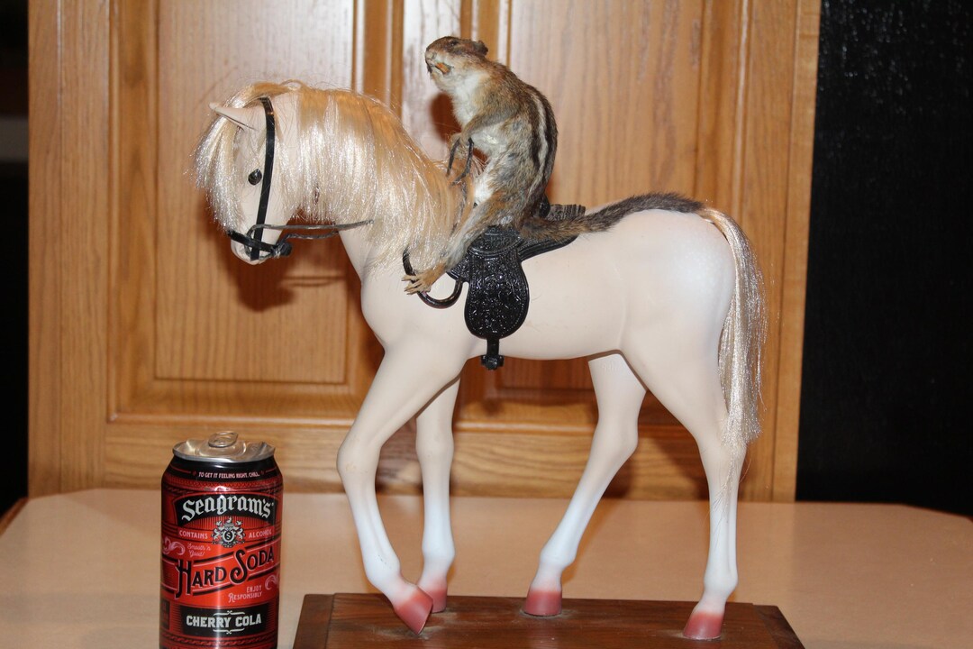 New Taxidermy Chipmunk Horse Mount Novelty Whitetail Deer Log Cabin ...