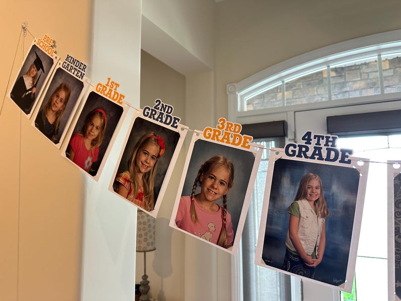 Graduation 5"x7" Photo Banner by School Year in Custom School Colors ...