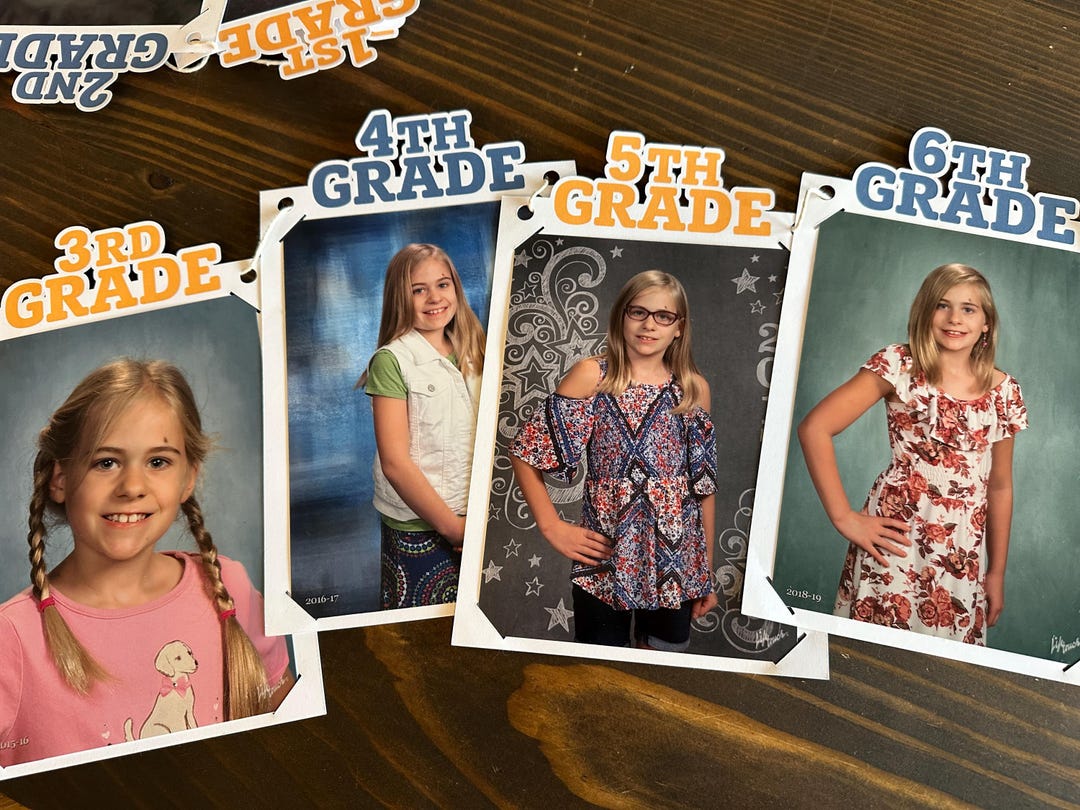Graduation 5"x7" Photo Banner by School Year in Custom School Colors ...