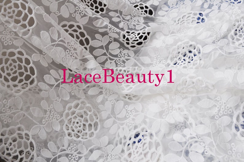 Water-soluble Lace Soft Lace Fabric Eyelet Lace Flower Lace - Etsy