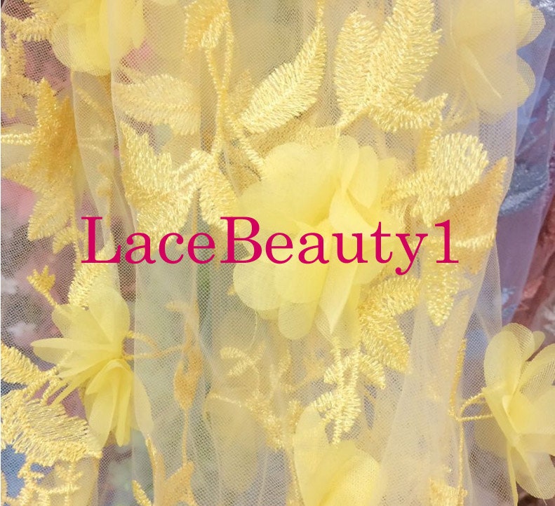 Embroidery Mesh With 3D Chiffon Flowerssoft Laceeyelet - Etsy
