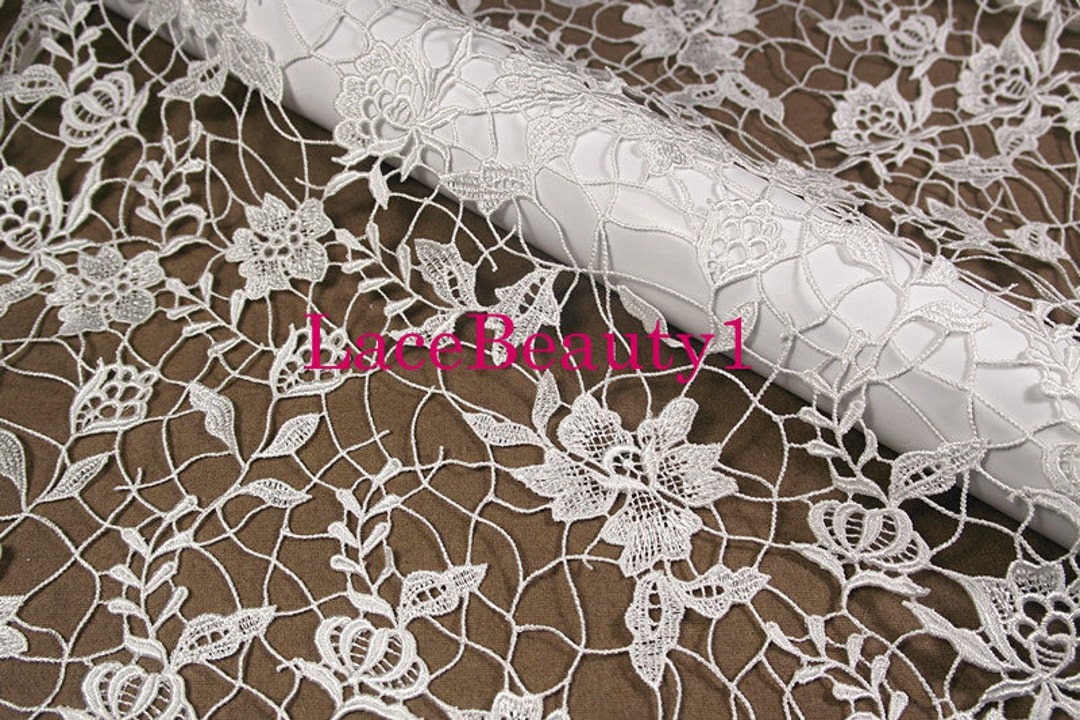 Water-soluble Lace Soft Lace Fabric Eyelet Lace Flower Lace - Etsy