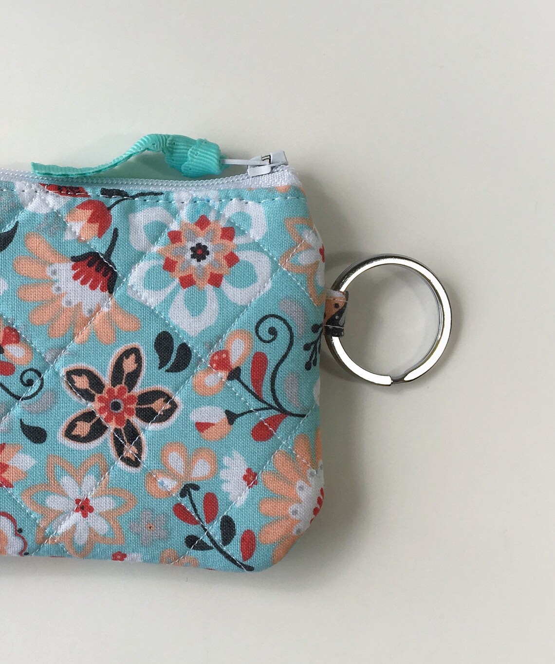 Zip ID Case Personalized Keychain Wristlet Key Fob Monogrammed Keychain ...