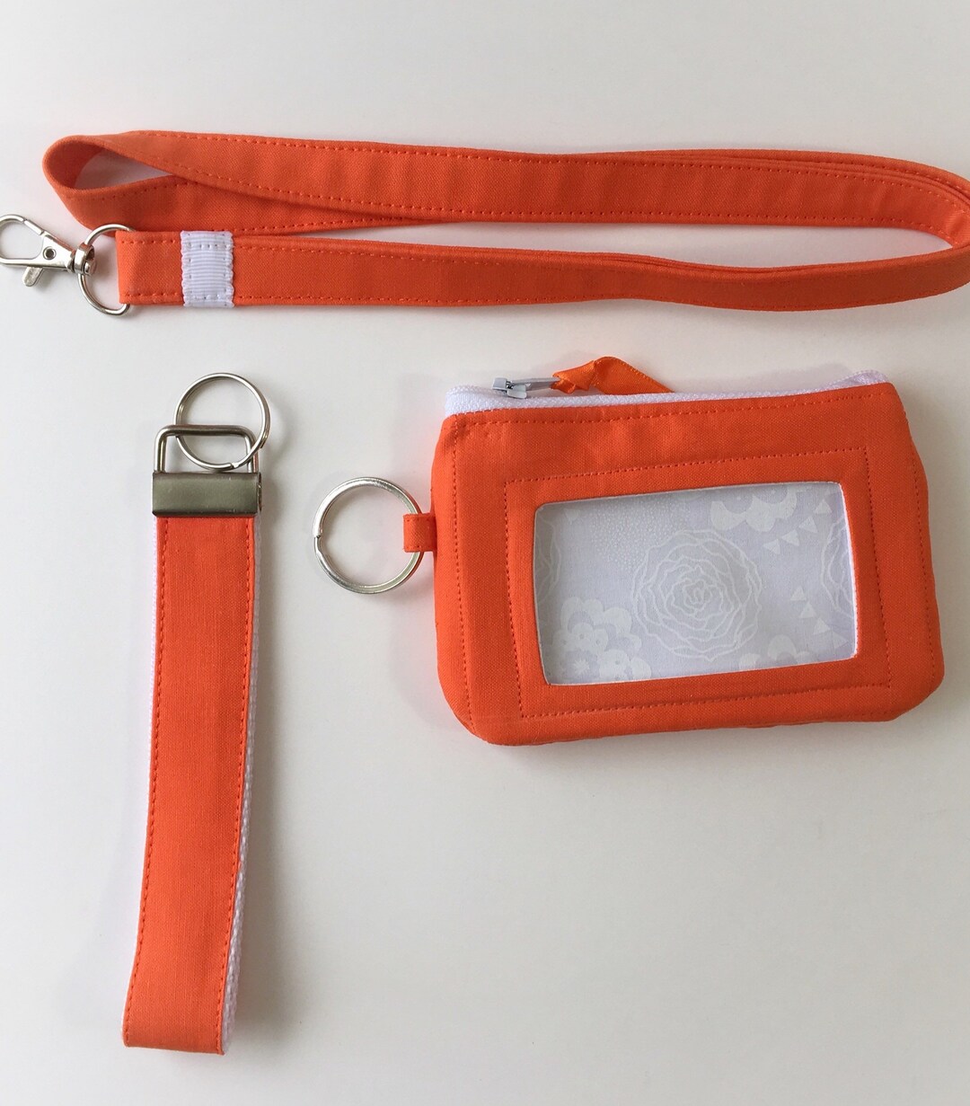 Zip ID Case Personalized Keychain Wristlet Key Fob Monogrammed Keychain ...