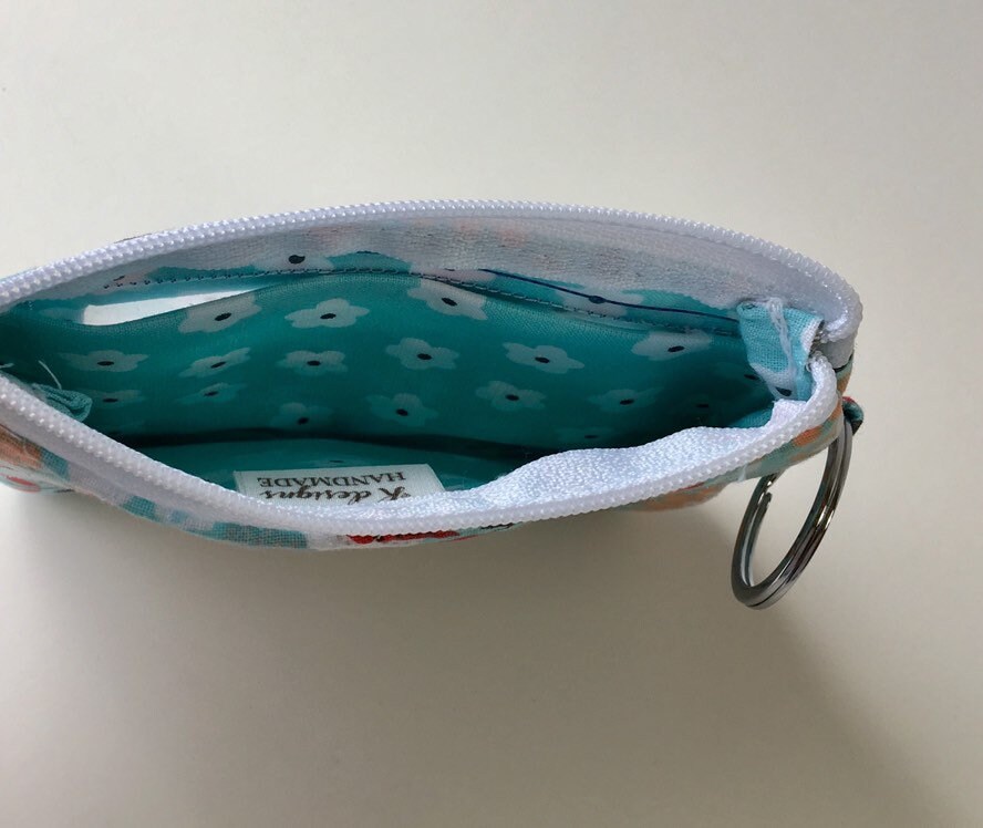 Zip ID Case Personalized Keychain Wristlet Key Fob Monogrammed Keychain ...