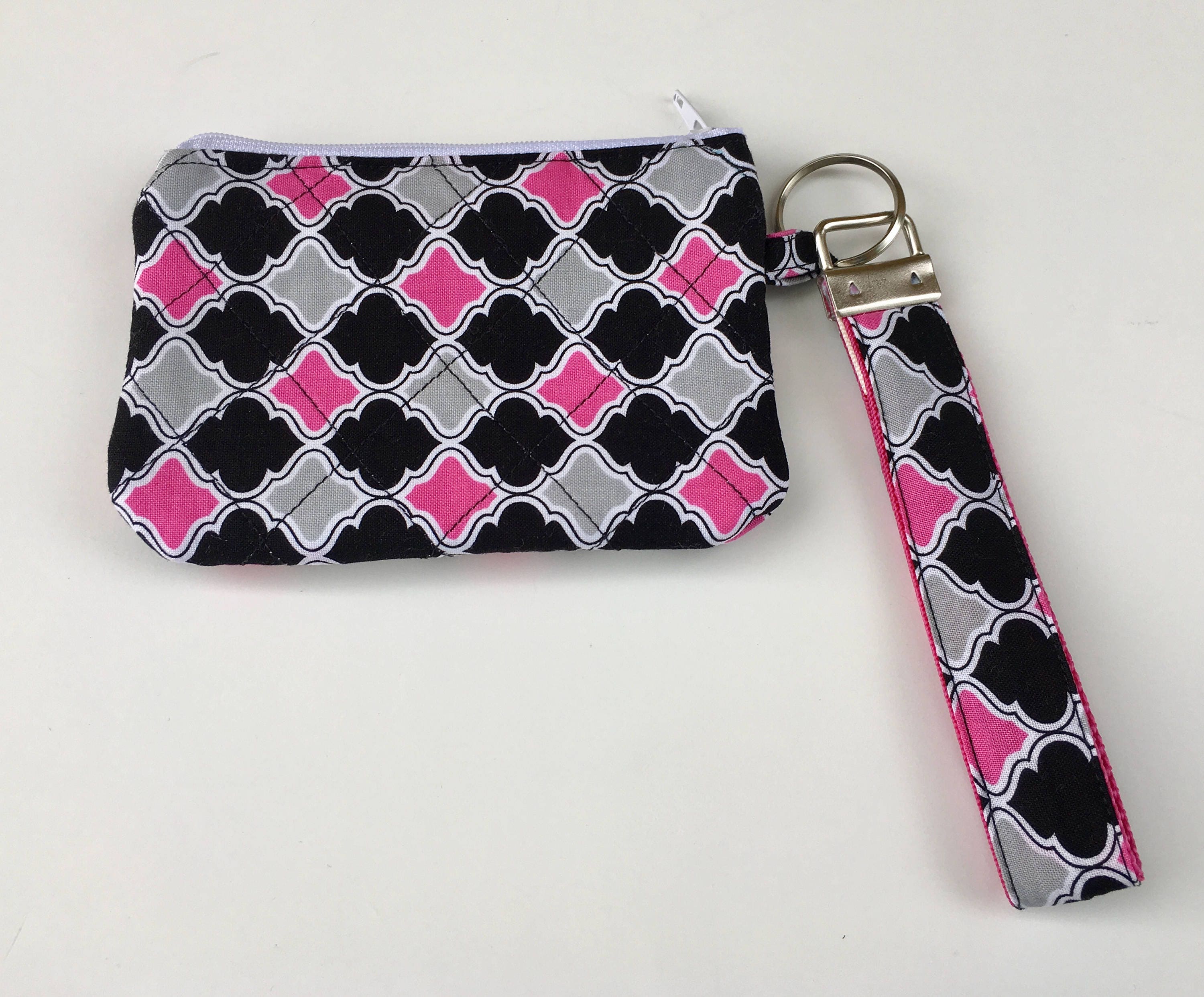 Zip ID Case Personalized Keychain Wristlet Key Fob - Etsy