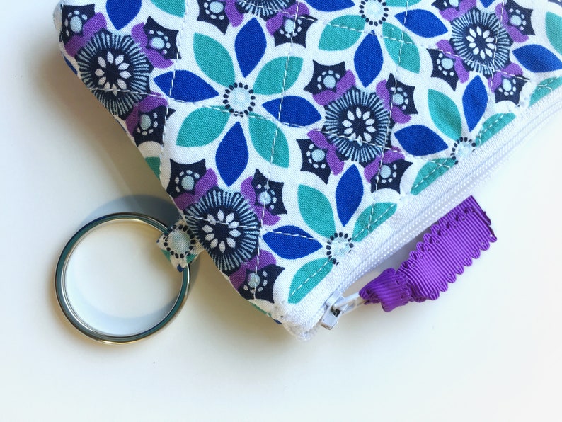 Zip ID Case Keychain Wristlet Personalized Keychain Monogramed Keychain ...