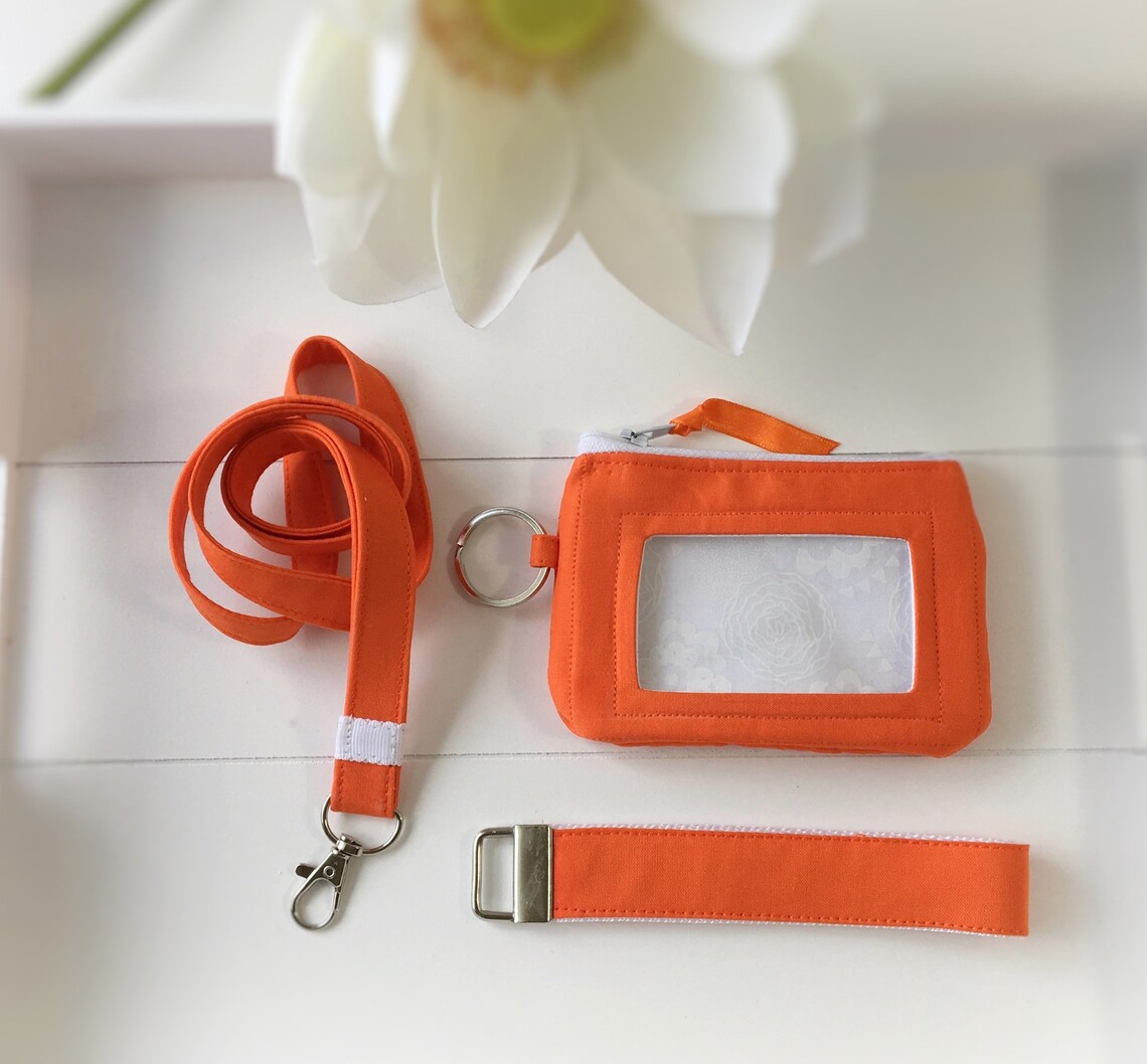 Zip ID Case Personalized Keychain Wristlet Key Fob - Etsy