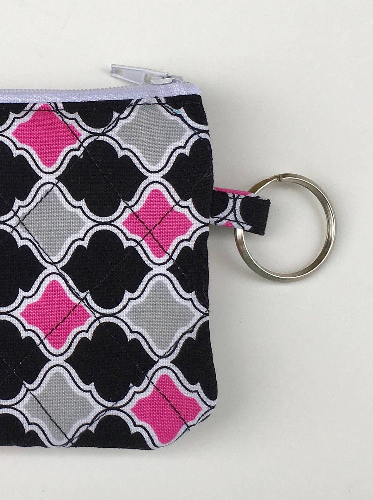 Zip ID Case Personalized Keychain Wristlet Key Fob - Etsy