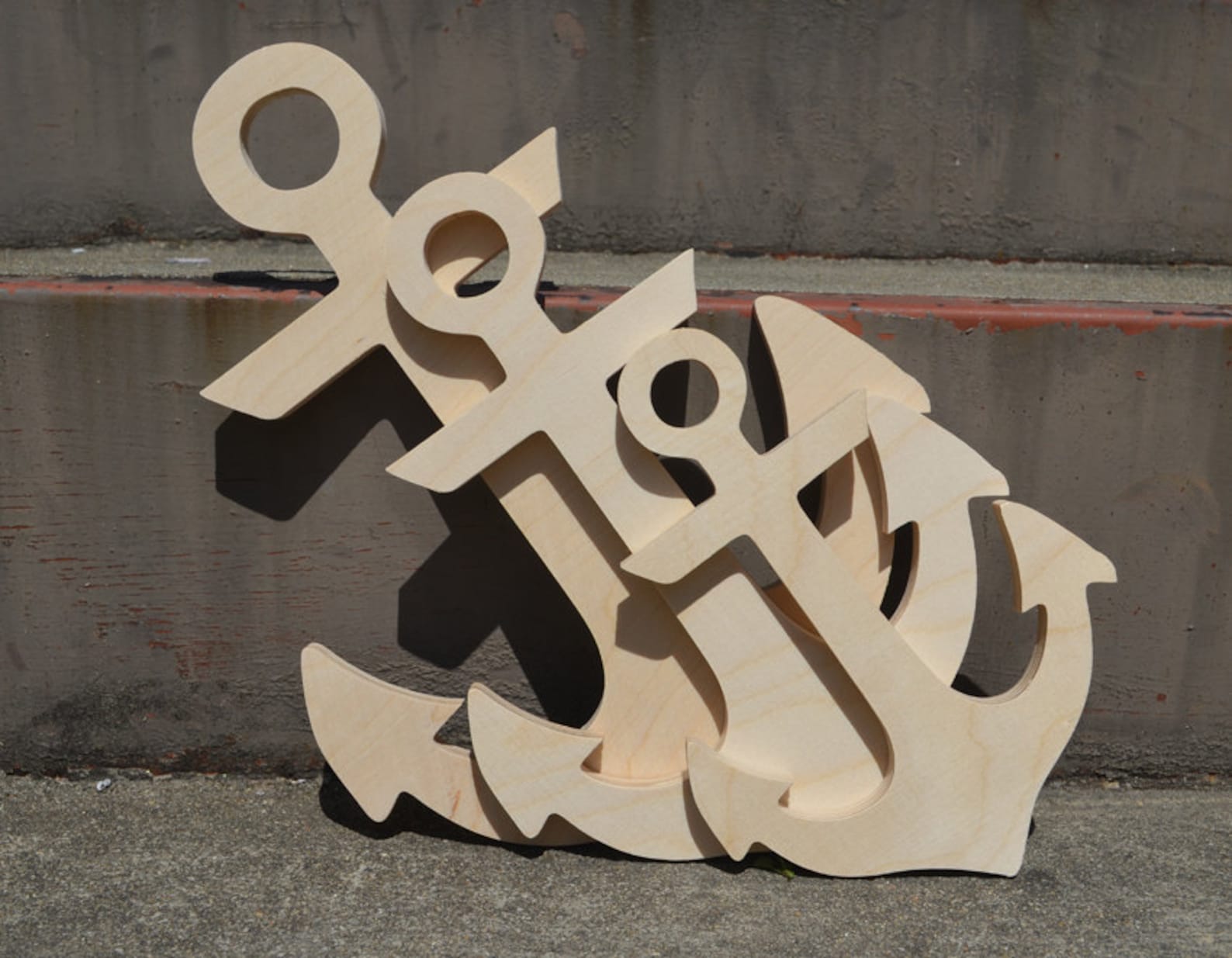 Wood Anchor DIY Unfinished Sanded and Ready for Paint- Wood Sign- Beach ...