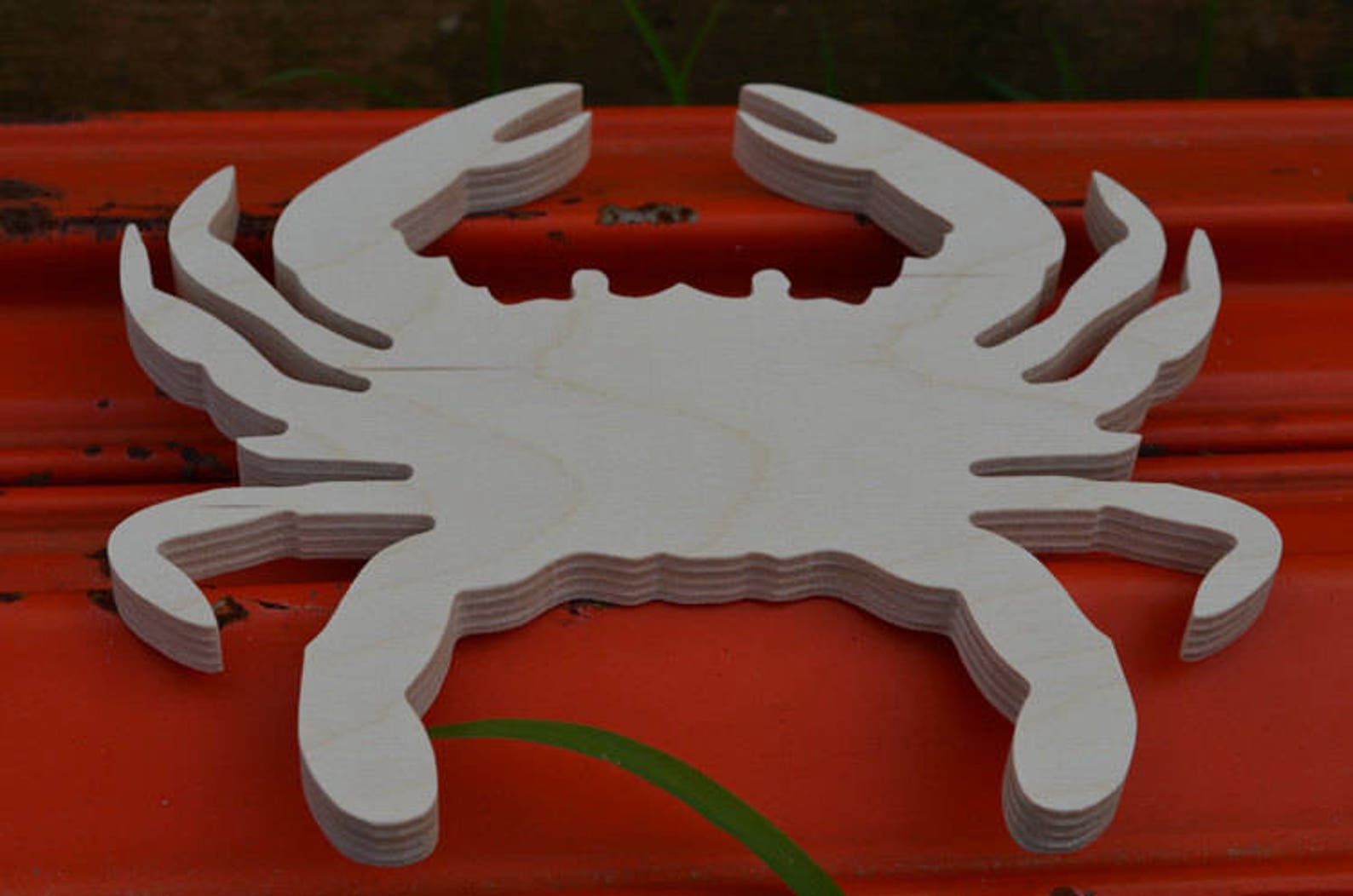 Large Wood Crab Sign Decor Crab Shape Cut Out Unfinished - Etsy