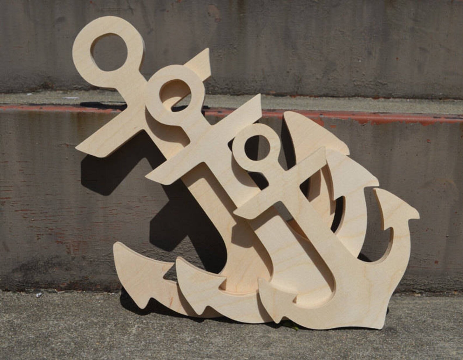 12 to 16 Inch Size Wood Anchor DIY Unfinished Sanded and | Etsy