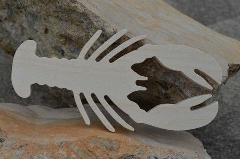 Wooden Lobster Shape Cutout Nautical Ocean Decor Nautical - Etsy