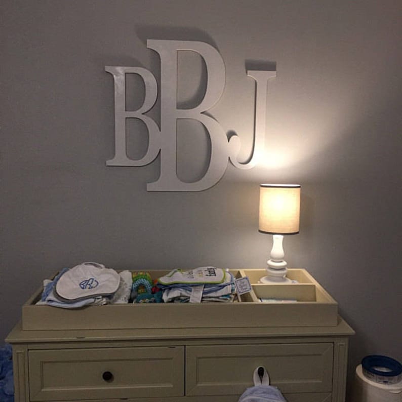 Personalized Wooden Monogram Wall Letters Wall Hanging - Etsy