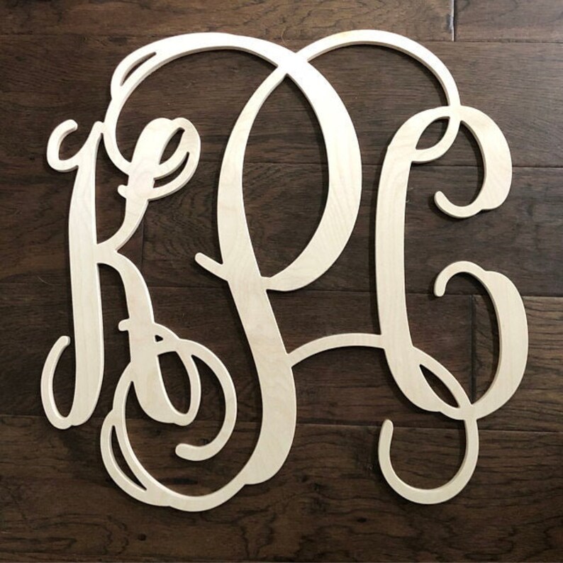18 Wooden Monogram Wall Letters Wall Hanging Nursery - Etsy