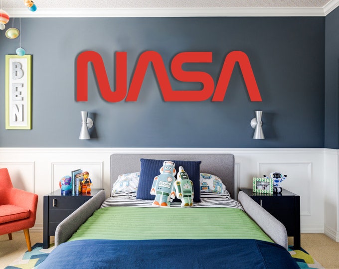 NASA Sign Cutout NASA Letters Boys Room Decor Space Decor - Etsy