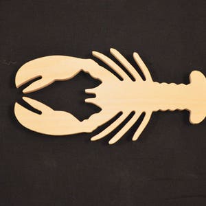 Wooden Lobster Shape Cutout Nautical Ocean Decor Nautical Wood Shapes ...