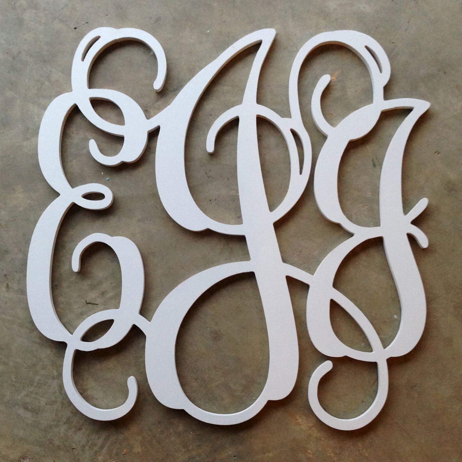 White Wooden Monogram Wall Letters Wall Hanging Nursery - Etsy