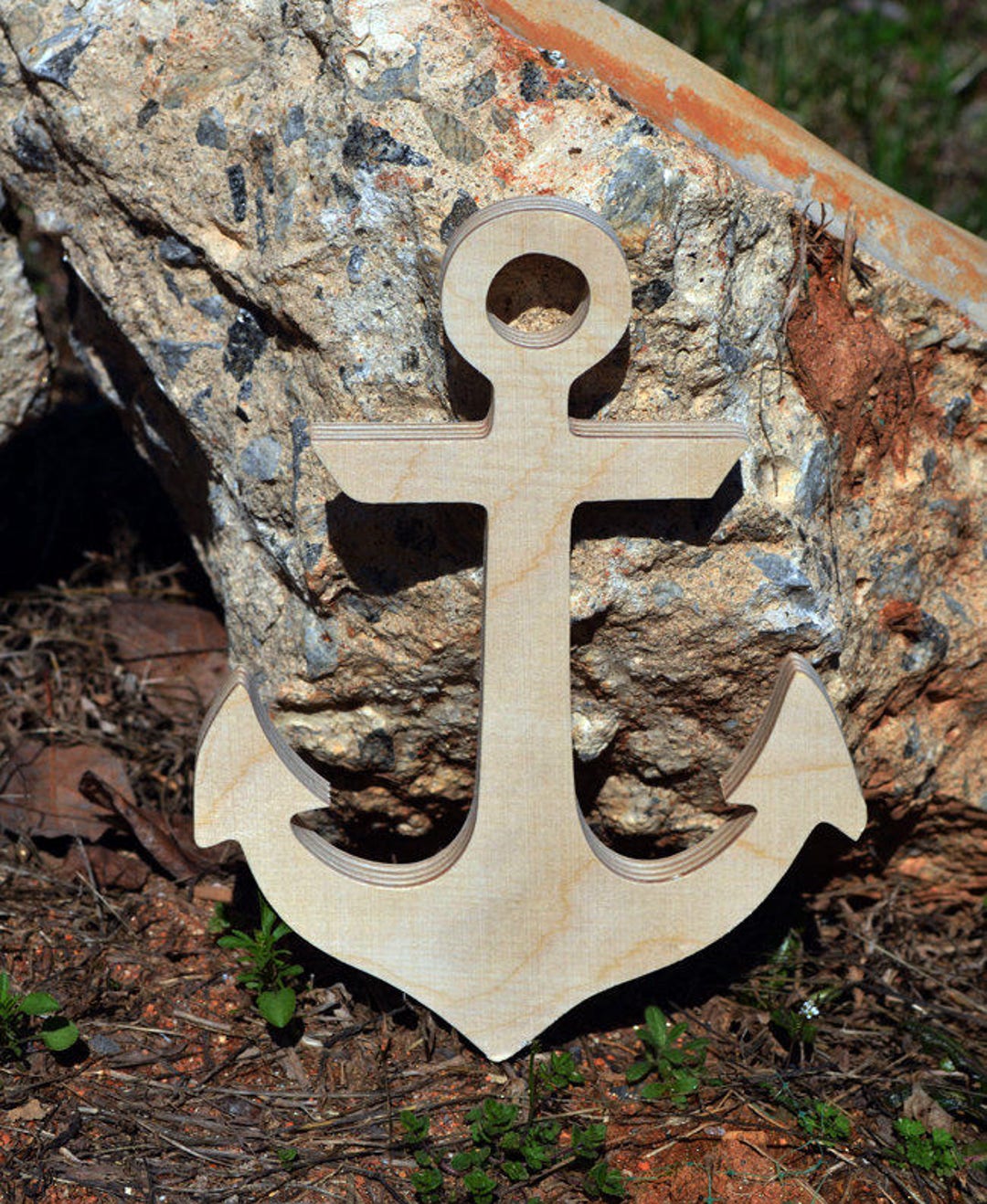 Large Anchor - Wood Anchor DIY Unfinished Sanded and Ready for Paint ...