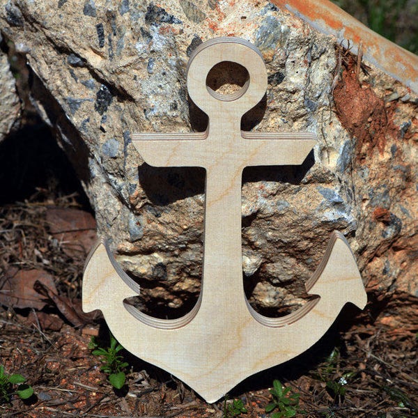 Wooden Anchor Sign - Etsy