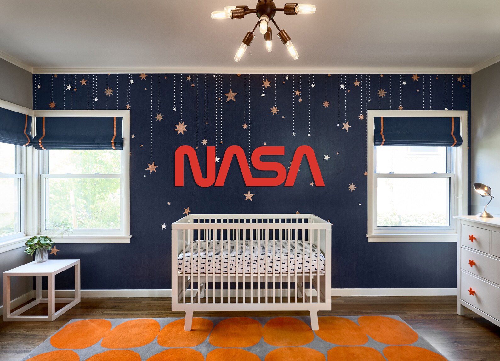 NASA Sign Cutout NASA Letters Boys Room Decor Space Decor | Etsy