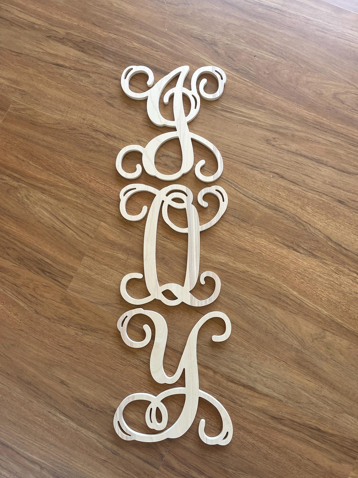 Front Door Winter Decor JOY Letters Door Wreath - JOY Wooden Initials ...