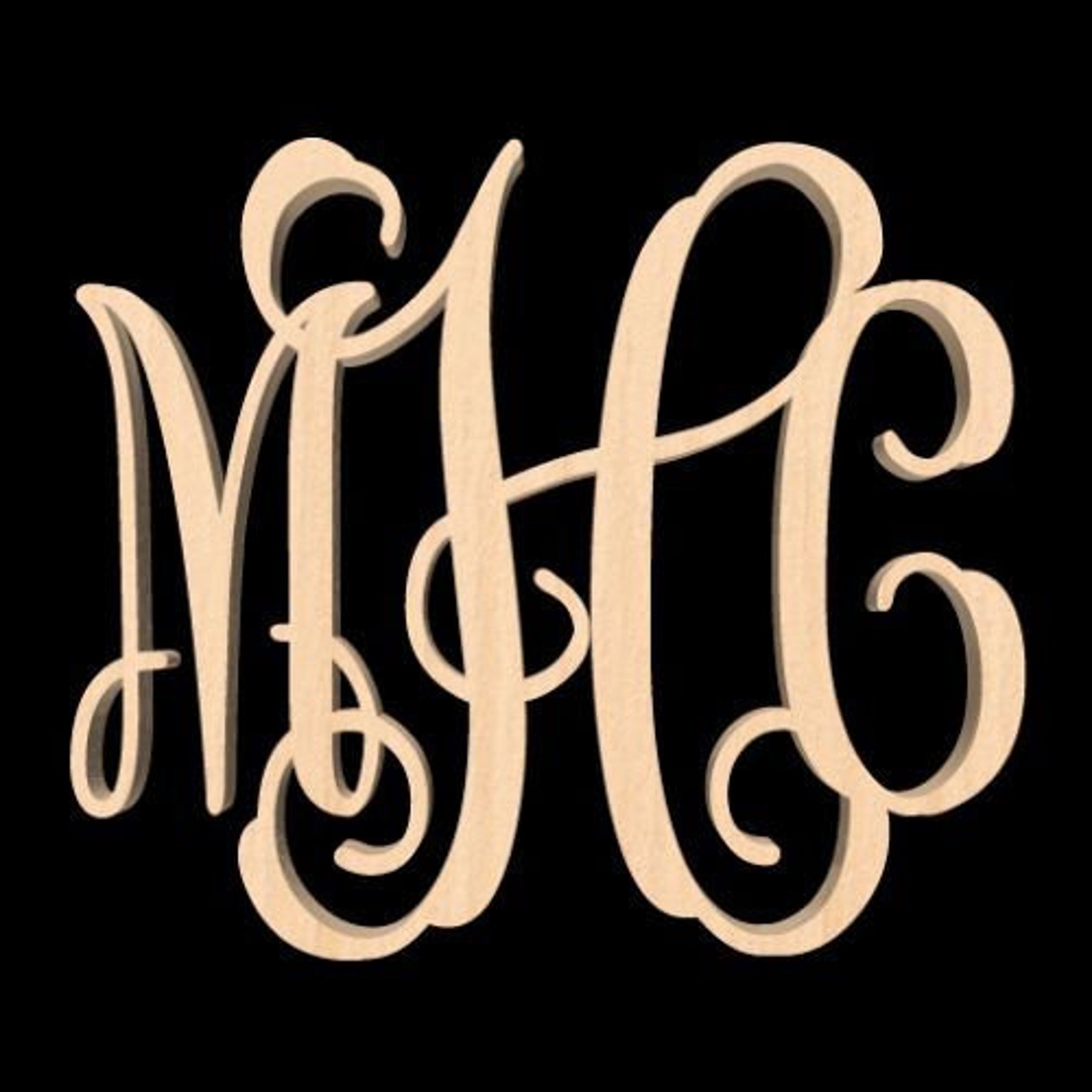 18 Wooden Monogram Wall Letters Wall Hanging Nursery - Etsy