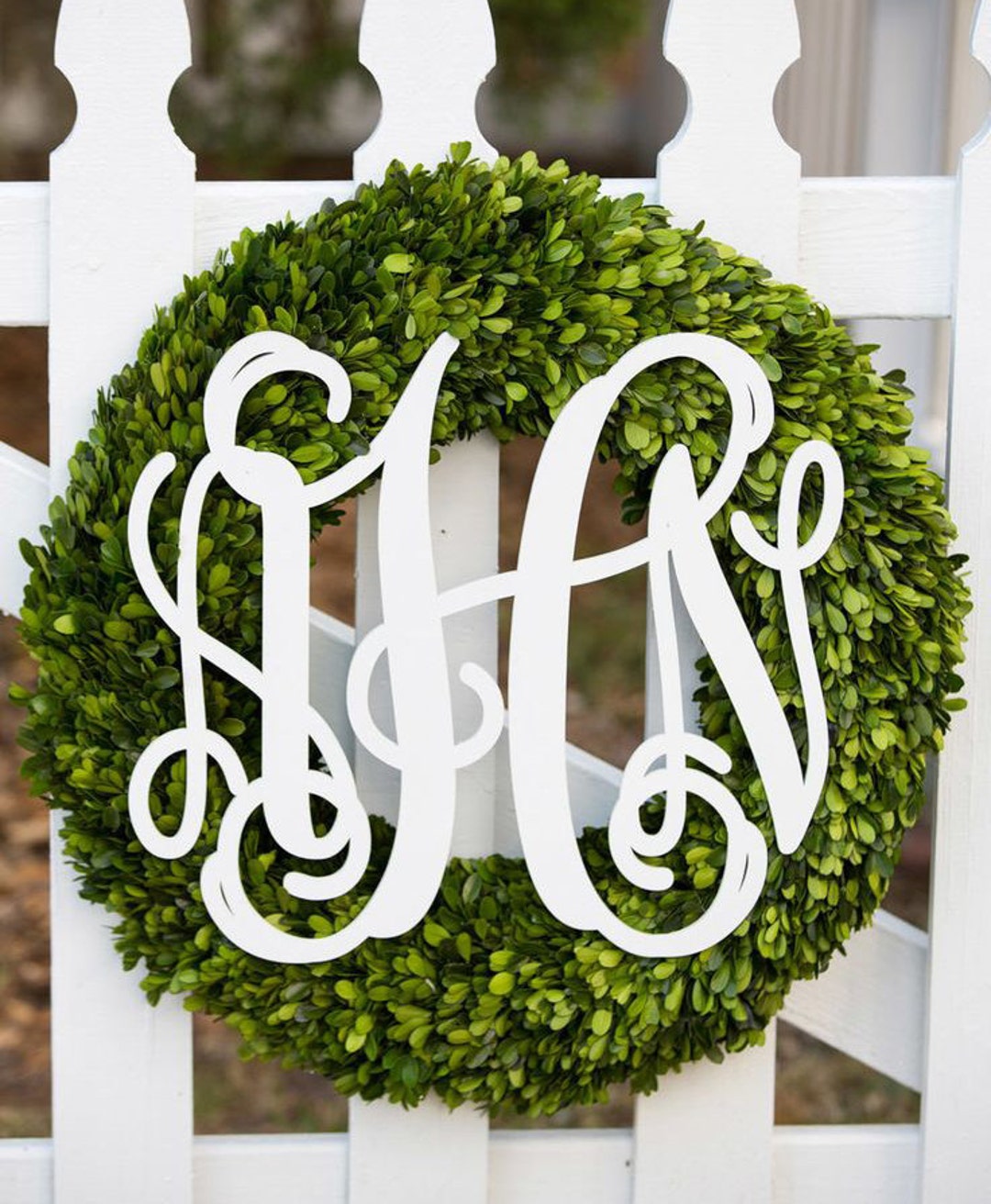 White Wooden Monogram- Wall Letters- Wall Hanging- Nursery Decor ...