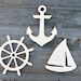 NAUTICAL Wood Cut-outs, Wood Cutouts, Wood Cut-outs- 3 Pieces, Wooden ...