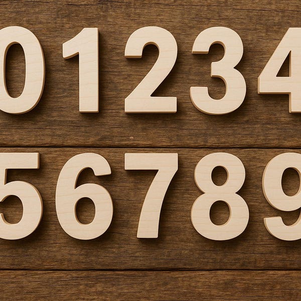 Large Wood Numbers - Etsy