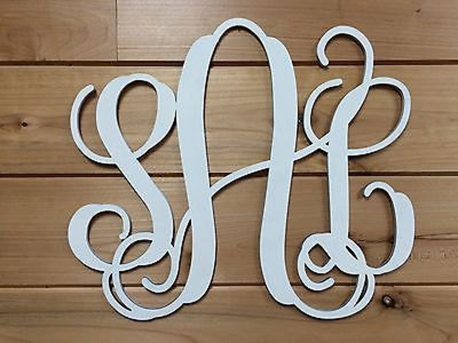 White Wooden Monogram Wall Letters Wall Hanging Nursery - Etsy