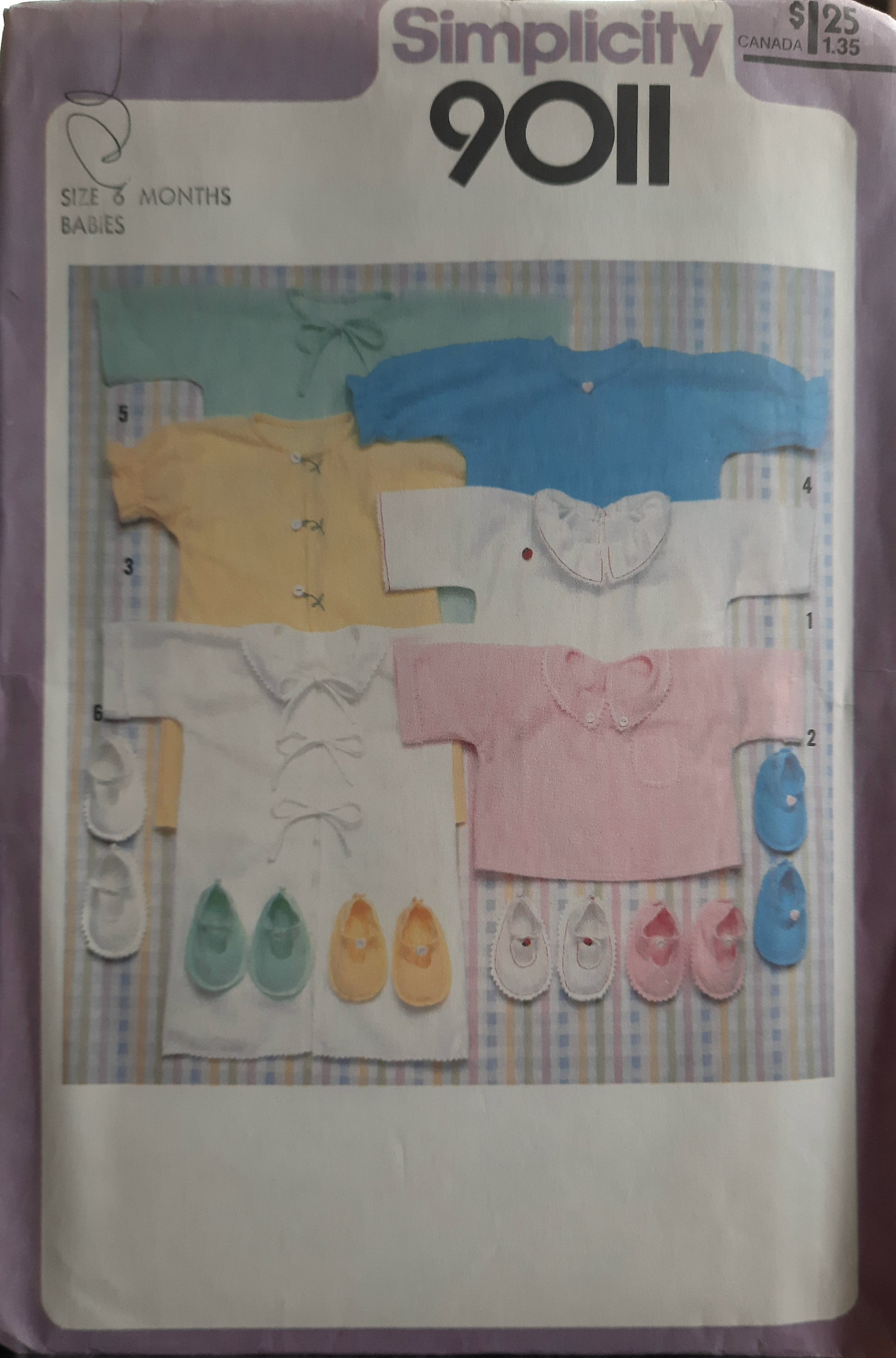 Pattern, Simplicity #9011, Babies' Kimono & Booties, Sizes 6 Months ...