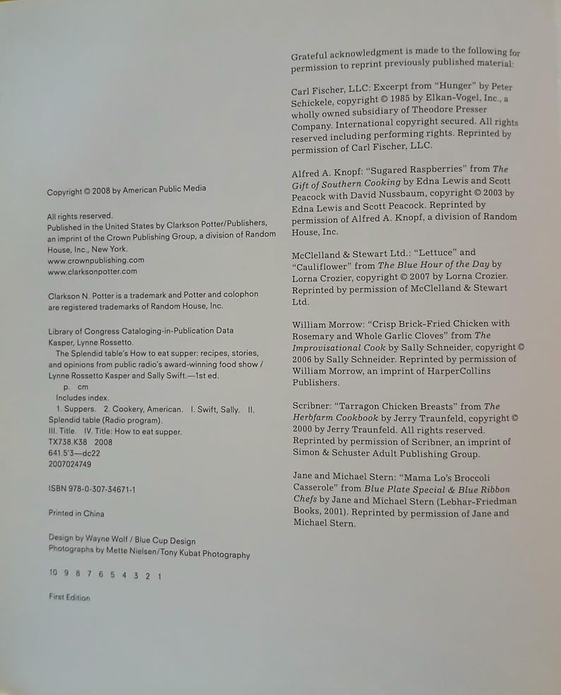 Cookbook, the Splendid Table's How to Eat Supper: Recipes, Stories, and ...