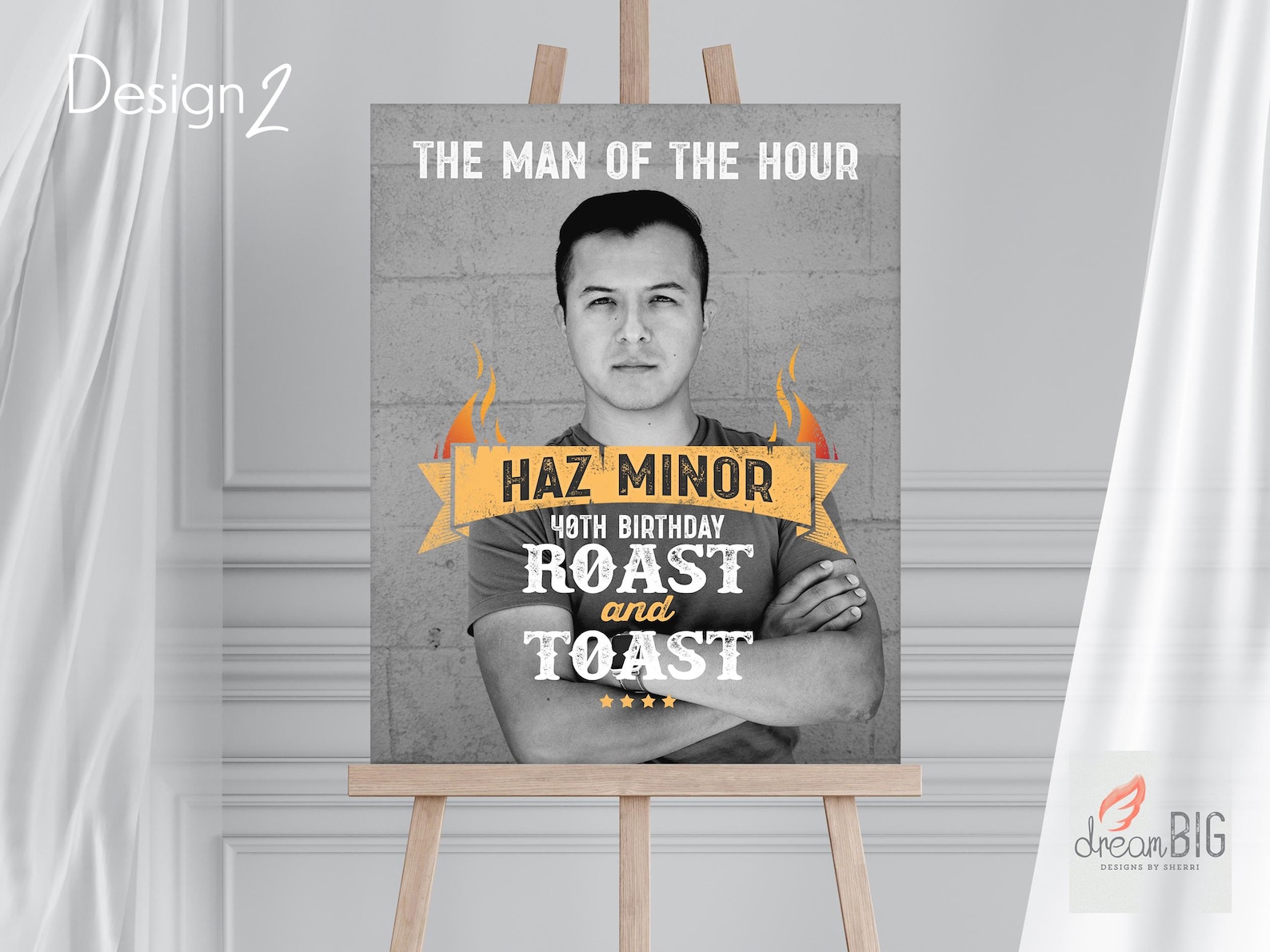 Roast and Toast Birthday Sign - Digital File - Personalized With Name ...