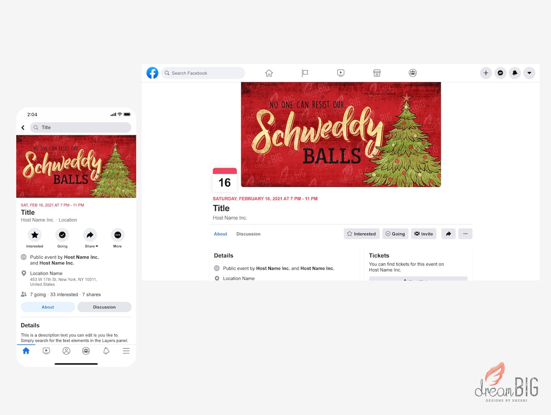 Funny Christmas Schweddy Balls SNL Invite, Cover Photo Image, Facebook ...