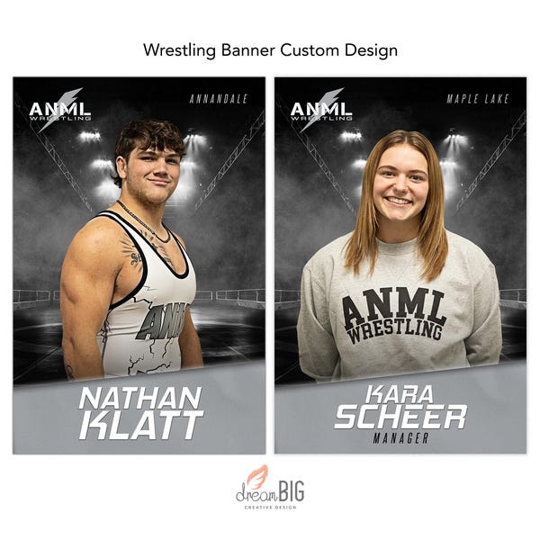 Wrestling 100 Win Banner - Etsy