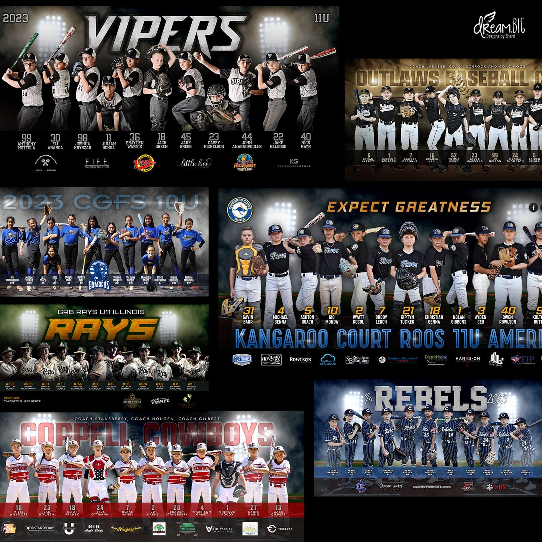 Team Sports Banner Poster Design All Sports Baseball - Etsy