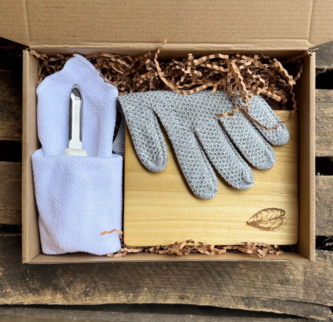 Oyster Shucking Kit With Oyster Knife, Glove, Towel, Ann Arbor Made ...