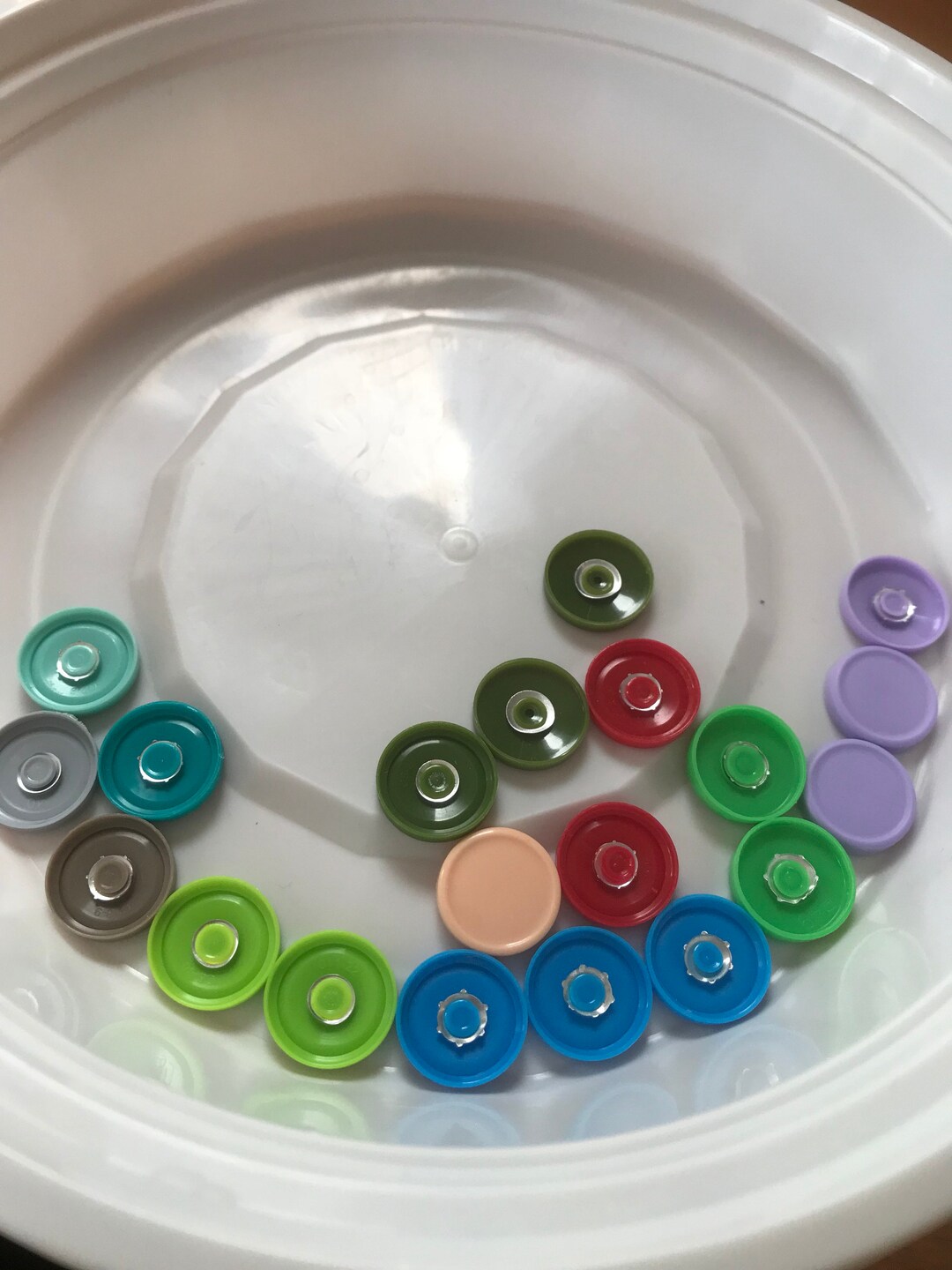 20 Multi Colored Small Rare Color Vial Cap Rn Badge Reel Craft - Etsy