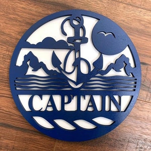 Nautical Beach Themed Personalized 11” Wooden Sign With Stand Ocean Sea ...