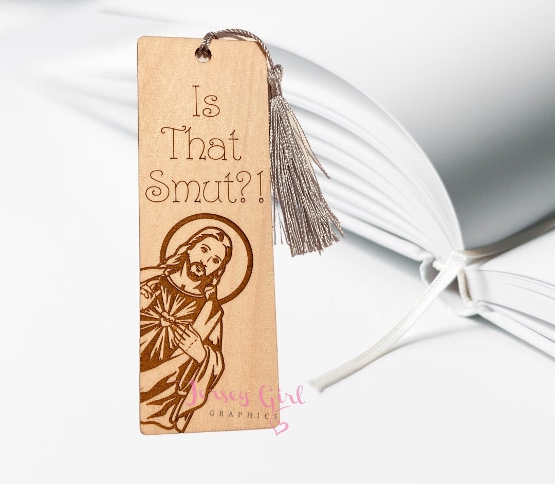 Spicy Smut Funny Jesus Wooden Bookmark Gift Inspirational WWJD Laser ...