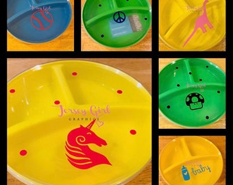 3 Compartment Plate | Etsy