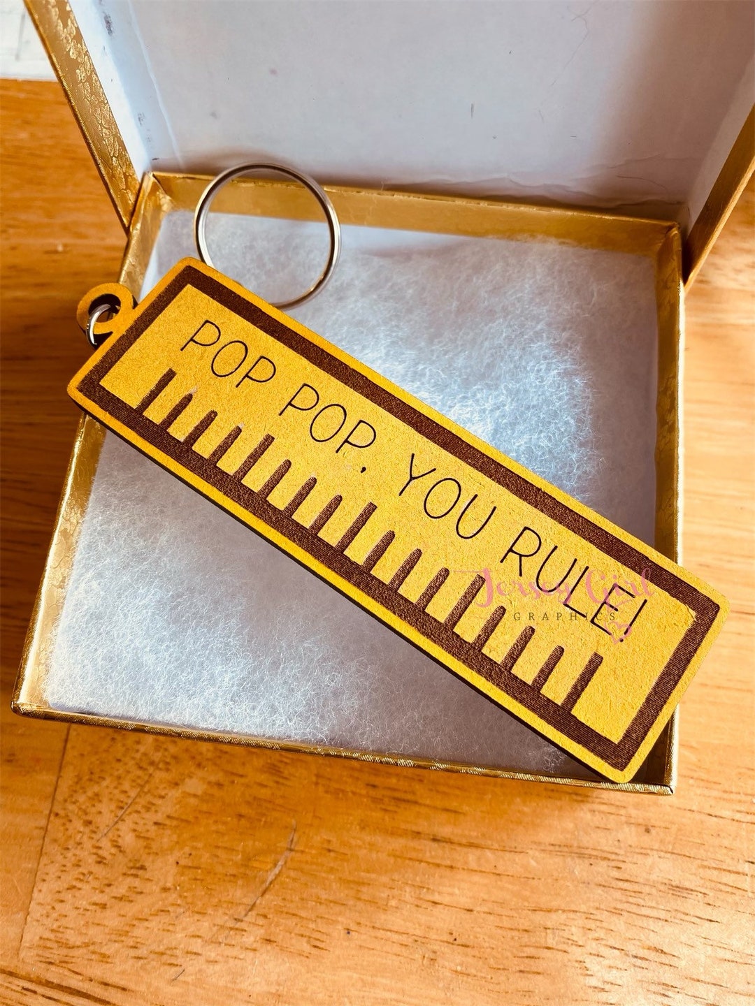 You Rule Wooden Tool Keychain Father’s Day Gift Husband Papa Pop Daddy ...