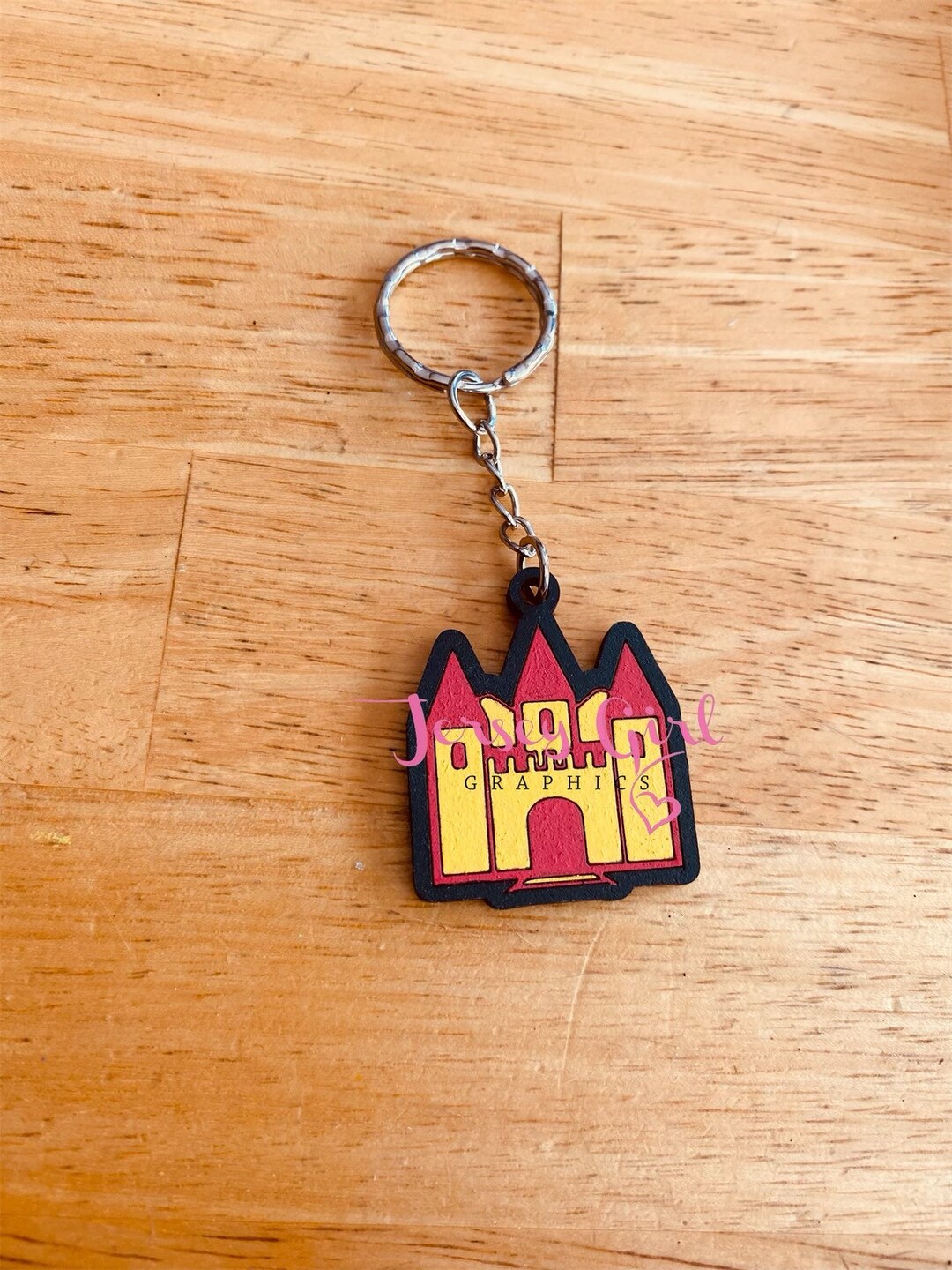 Castle Royal Wooden Keychain Roman Logo Sanders Side Inspired Wood Gift ...