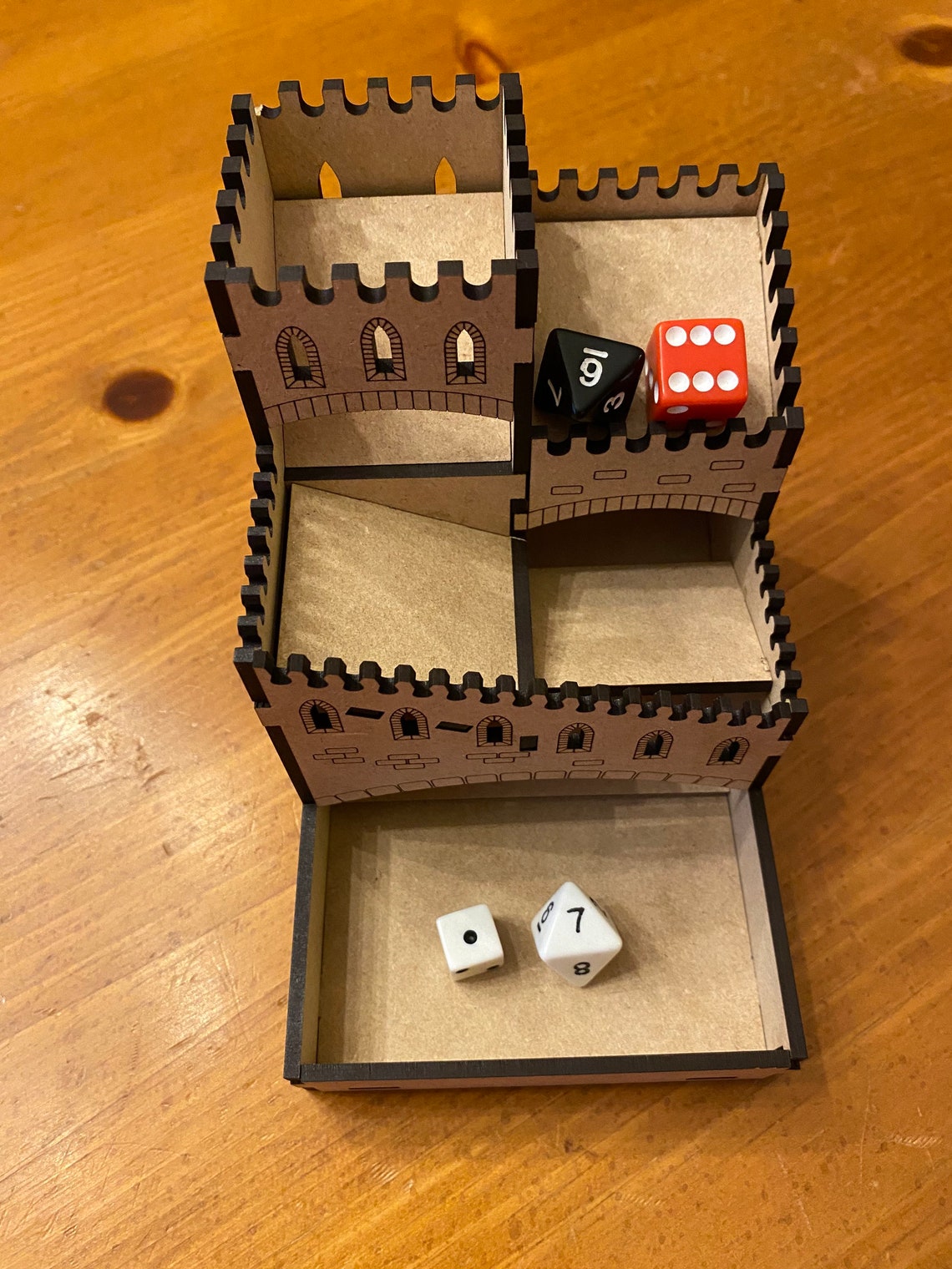 Custom Wooden Dice Castle Tower Tray Role Playing Board - Etsy